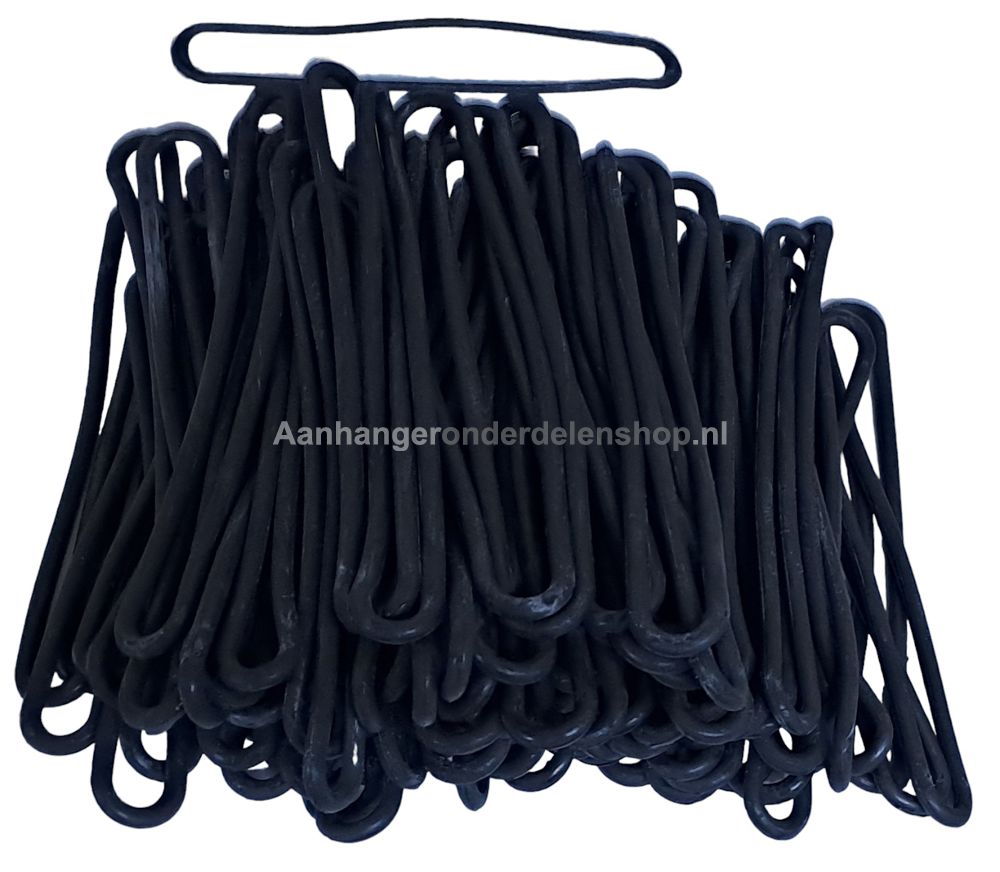 Zeil Elastiek, Spanrubber 25CM 100 Stuks | Aanhangeronderdelenshop.nl